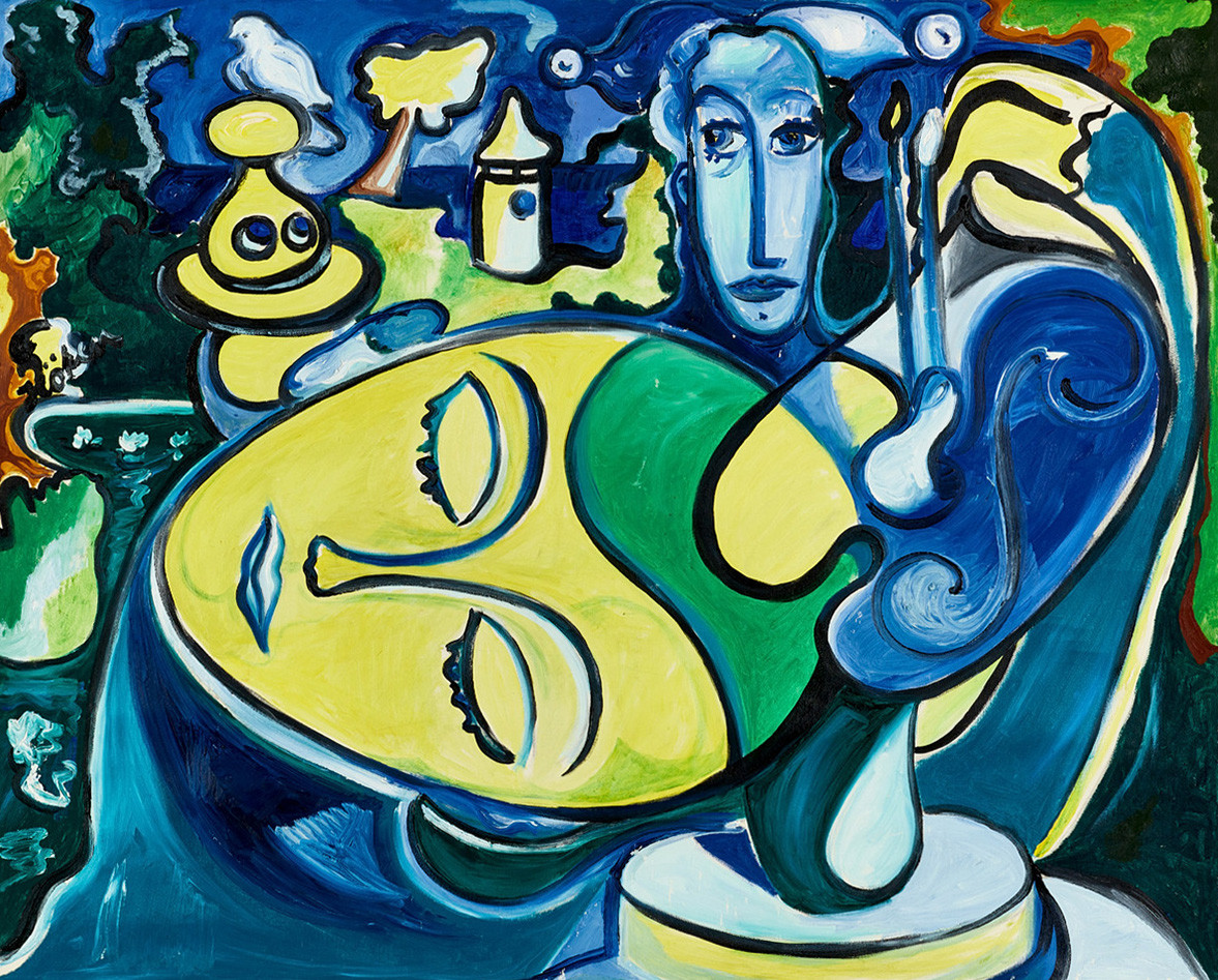 SVEN-ARNE "HÖKEN" HÖKENSTRÖM (Stockholm, 1947-2025). "Yellow face ...