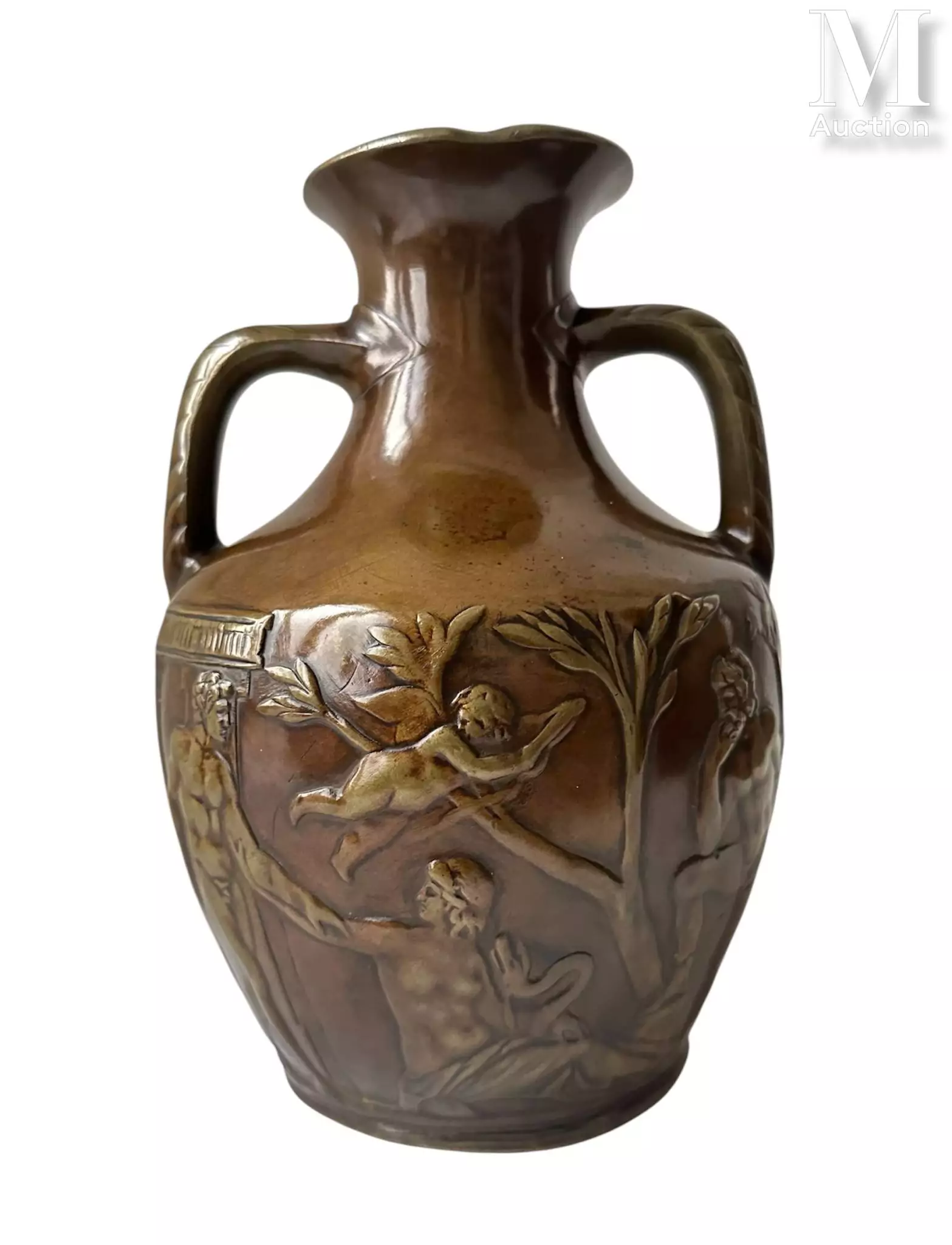 An Italian 1970s woven pencil reed hexagonal bamboo planter with brass ...