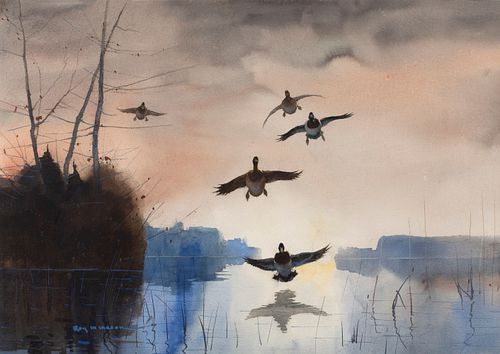 Roy Martell Mason (1886-1972), Mallards in a Marsh | Barnebys