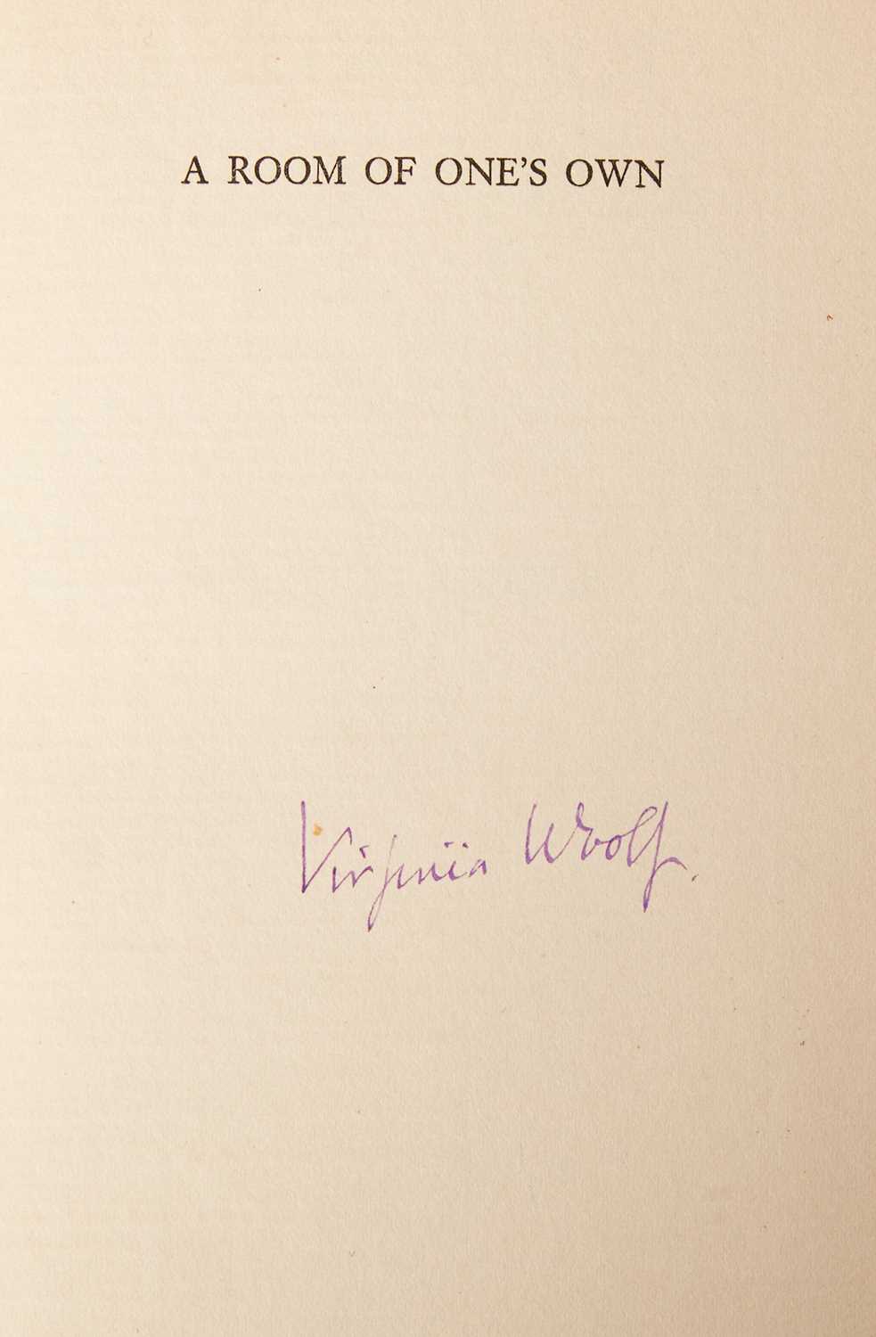 Virginia Woolf's A Room of One's Own, signed in violet ink | Barnebys