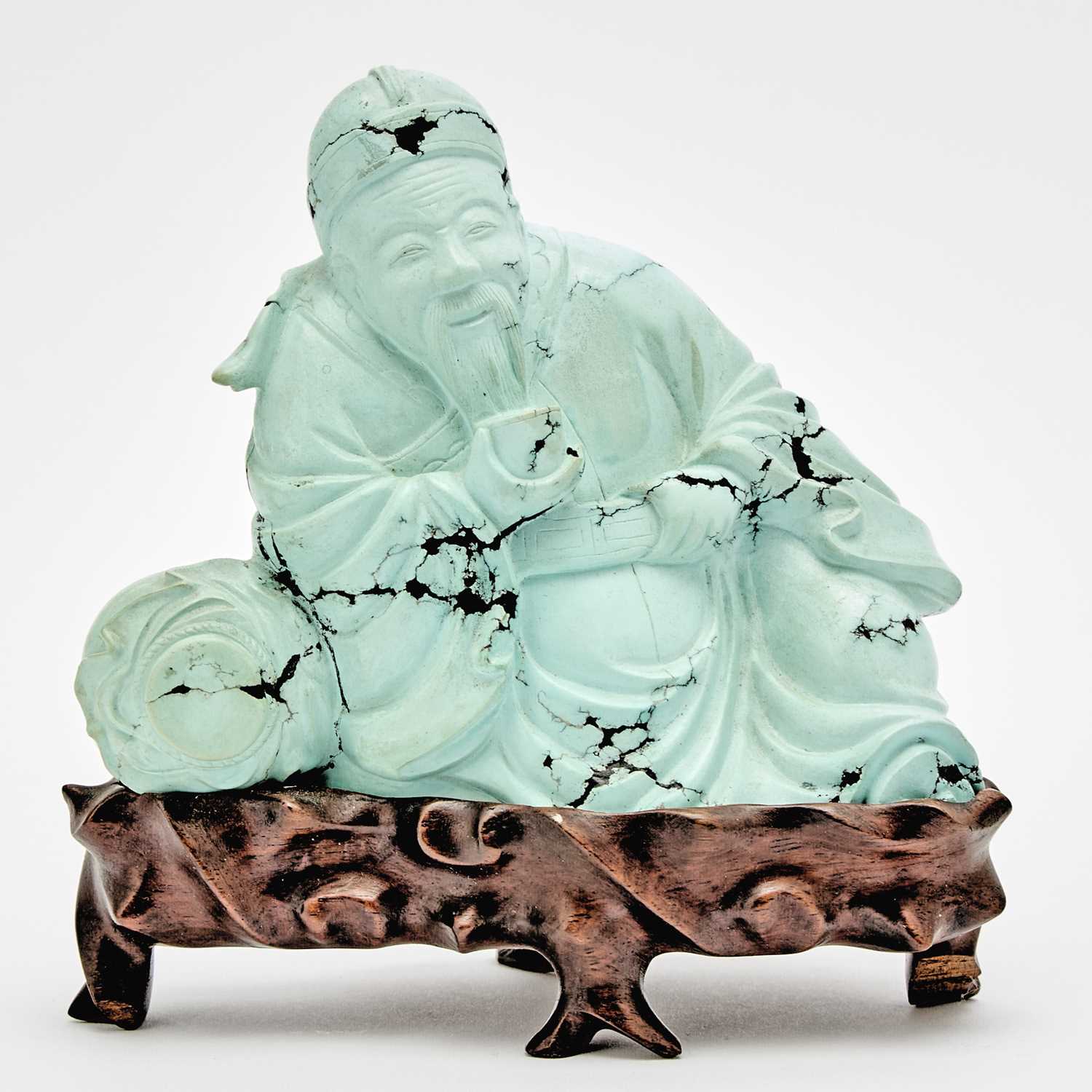 A Large Chinese Turquoise Figural Carving 19th Century | Barnebys