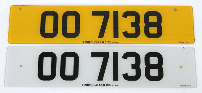 '00 7138' Private registration number. Desirable James Bond number ...