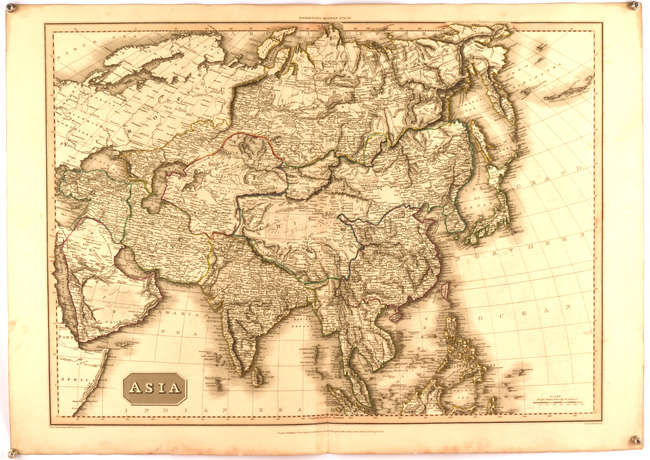 Pinkertons map of Asia dated 1804, J Rogers, framed map of The Eastern ...