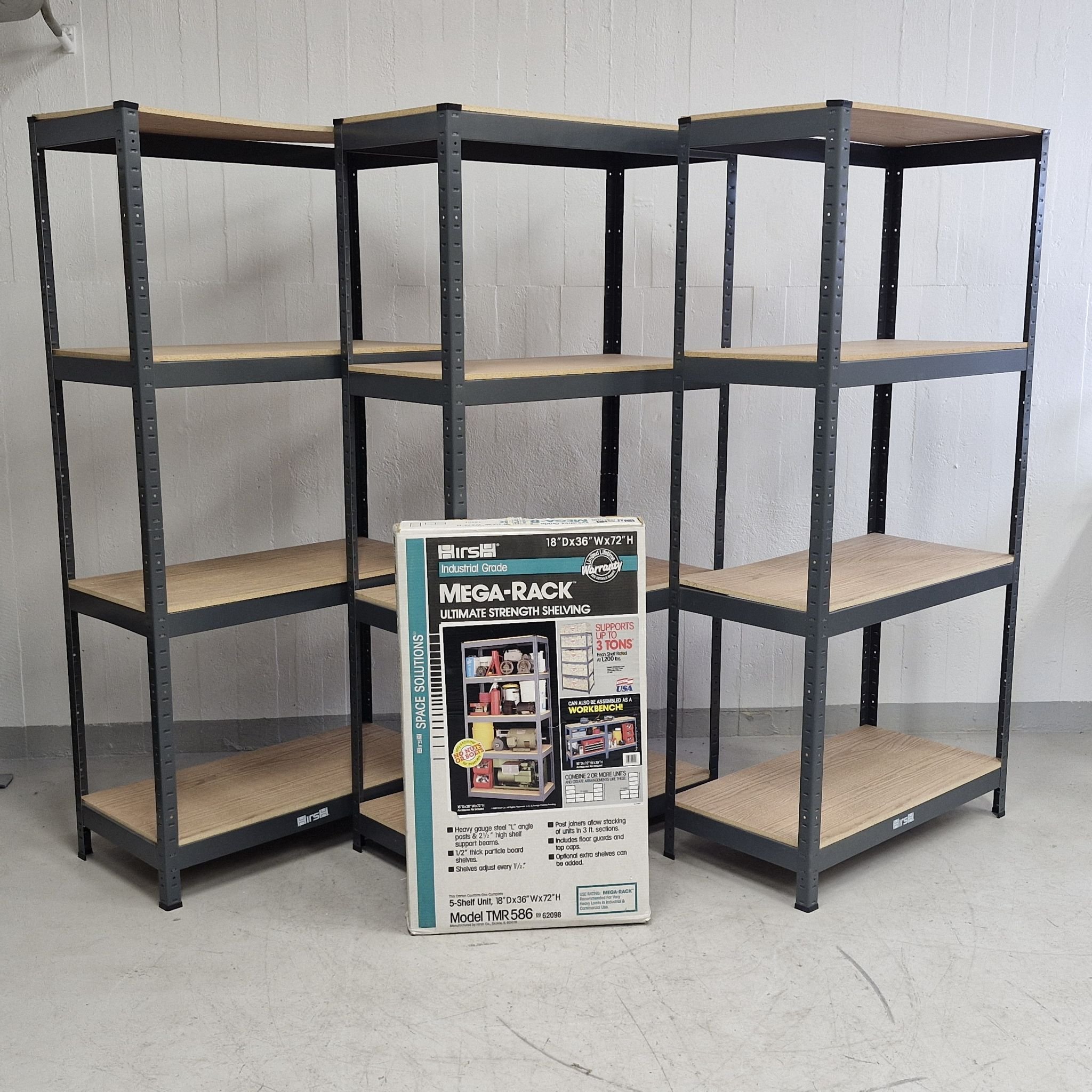 4 st. Plåthyllor - HirsH, MEGA-RACK - Förvaringshylla - Hyllor - Hylla ...