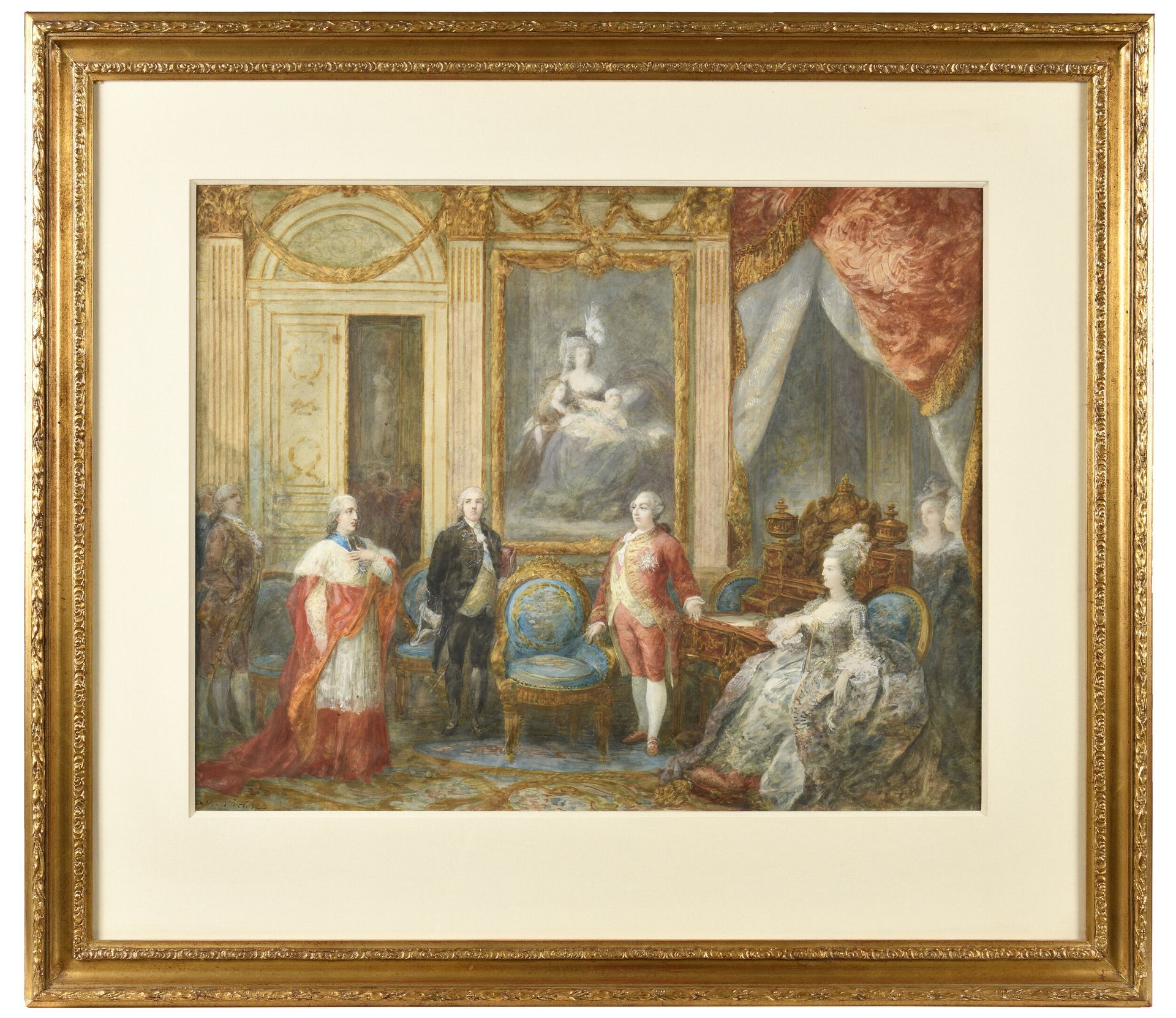 JOSEPH NAVLET (1821-1889)Marie-Antoinette and ... | Watercolours: bids ...