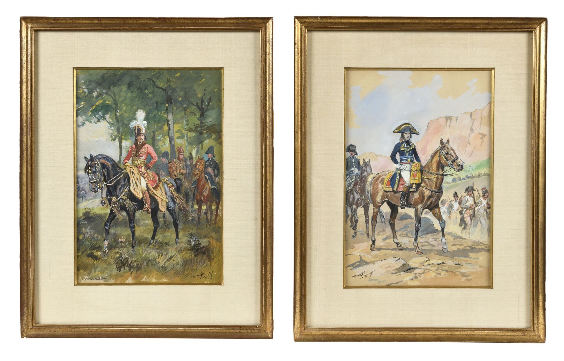Maurice TOUSSAINT (1882-1974)"Murat"General B... | Watercolours: bids ...