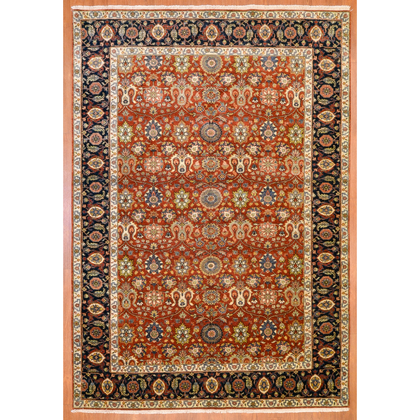 Antique Persian Sultanabad Rug in Sky and Clay 11 ft x 8 ft 7 in (3.35 ...