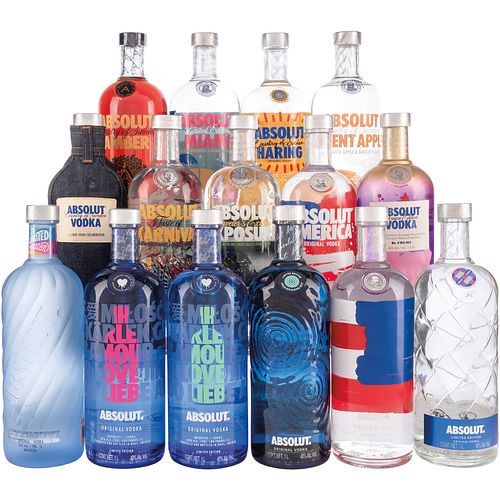 15 ediciones de Absolut Vodka Limited Edition 1 Lt | Barnebys