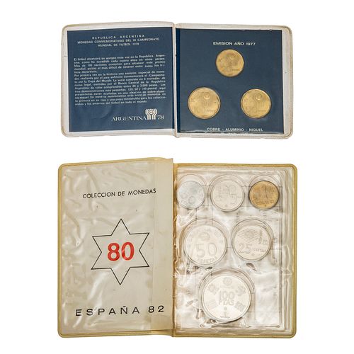 DOS COLECCIONES DE MONEDAS CONMEMORATIVAS DE LOS MUNDIALES ARGETINA ...