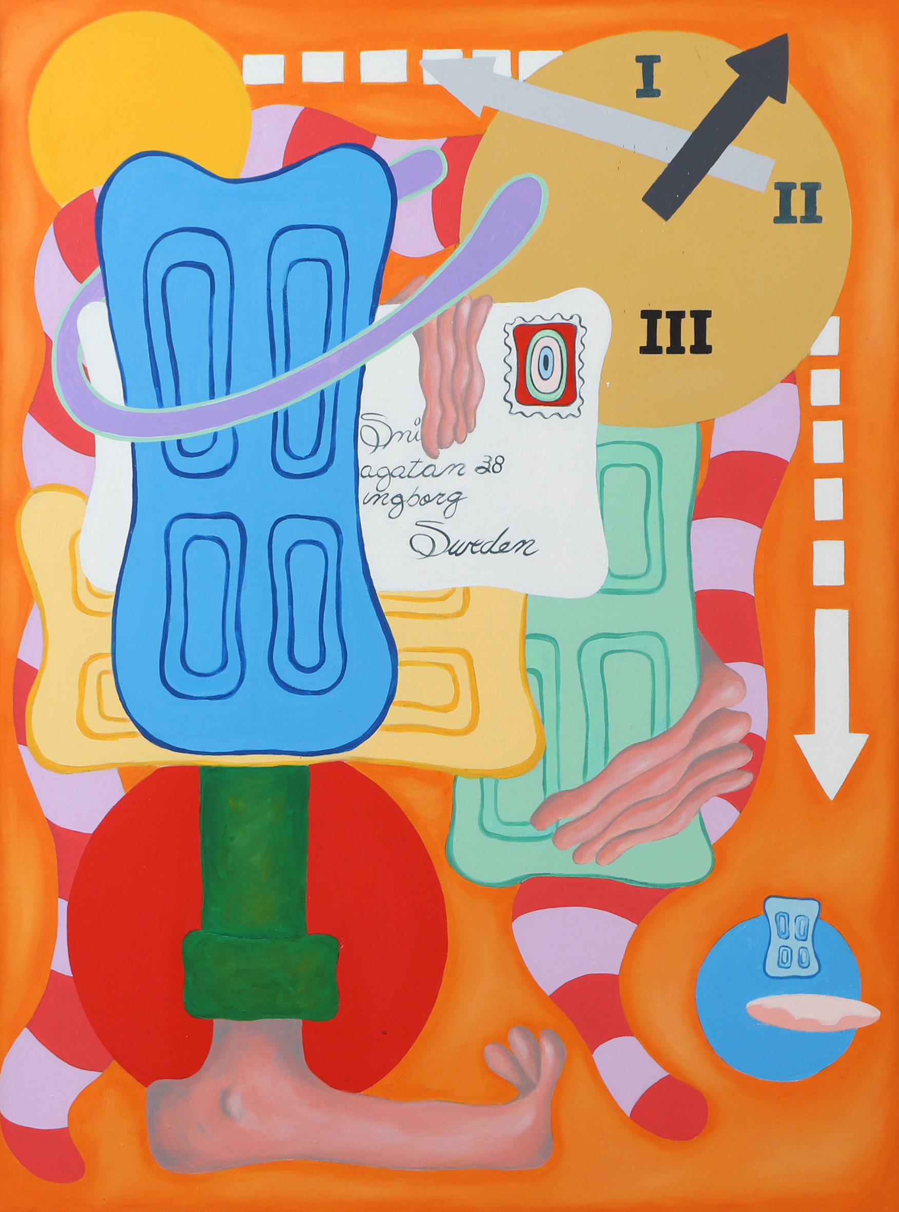 EMANUEL C. CORBITT. ”One way no return”, olja på duk, signerad a tergo ...