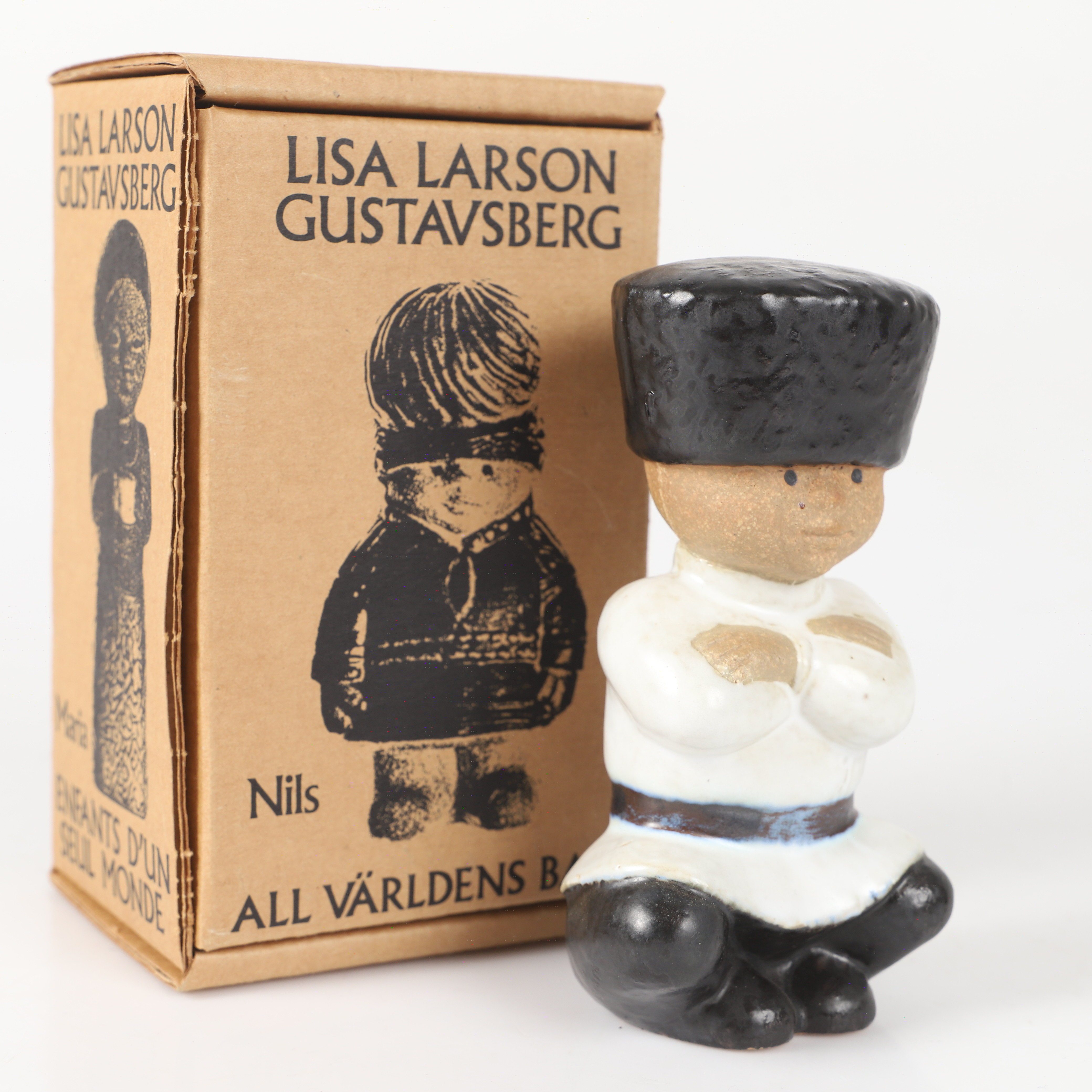LISA LARSON. Figurin ”Ivan” ur All världens barn, stengods, Gustavsberg ...