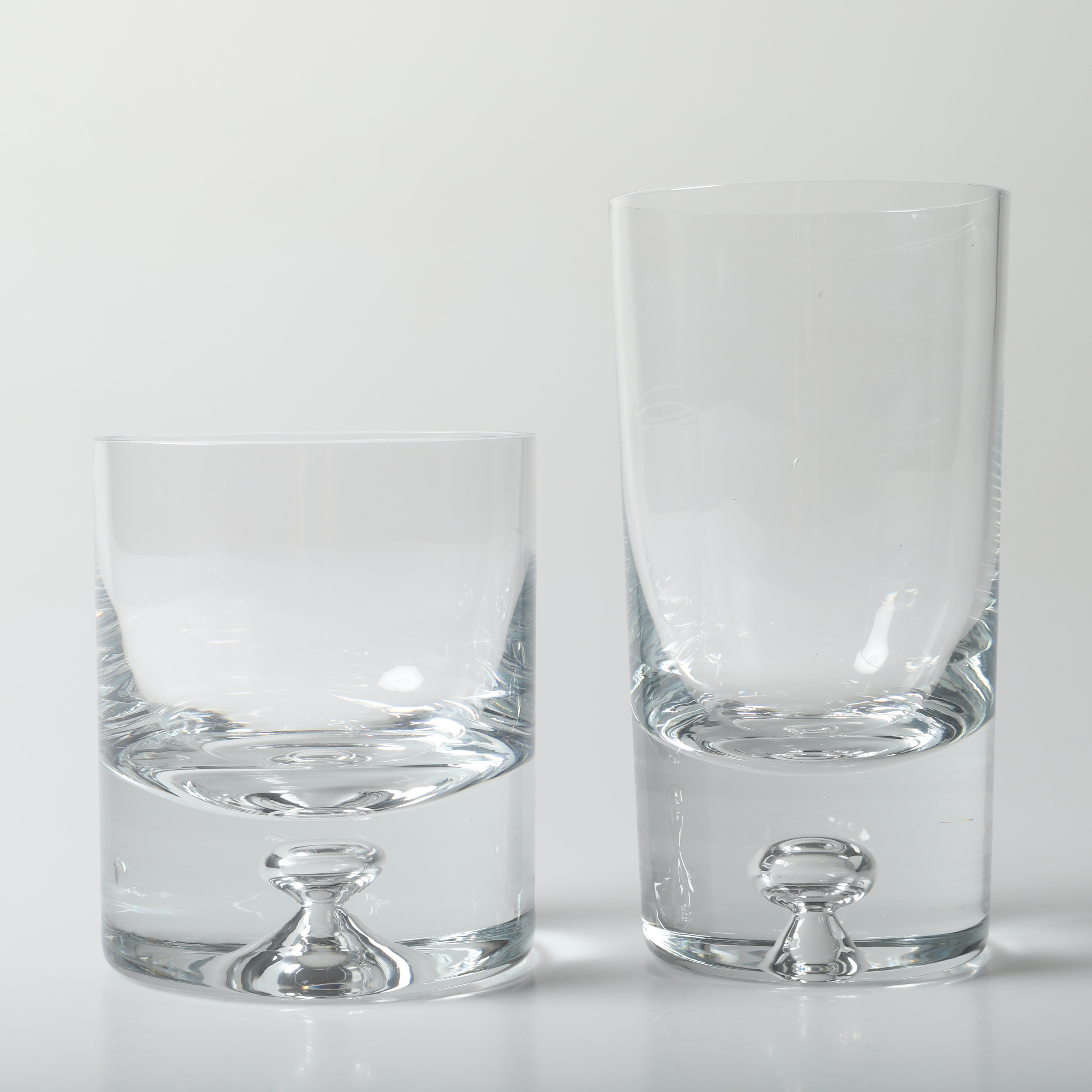 GROGG OCH WISKYGLAS, 22 stycken, glas med luftbubbla. | Barnebys