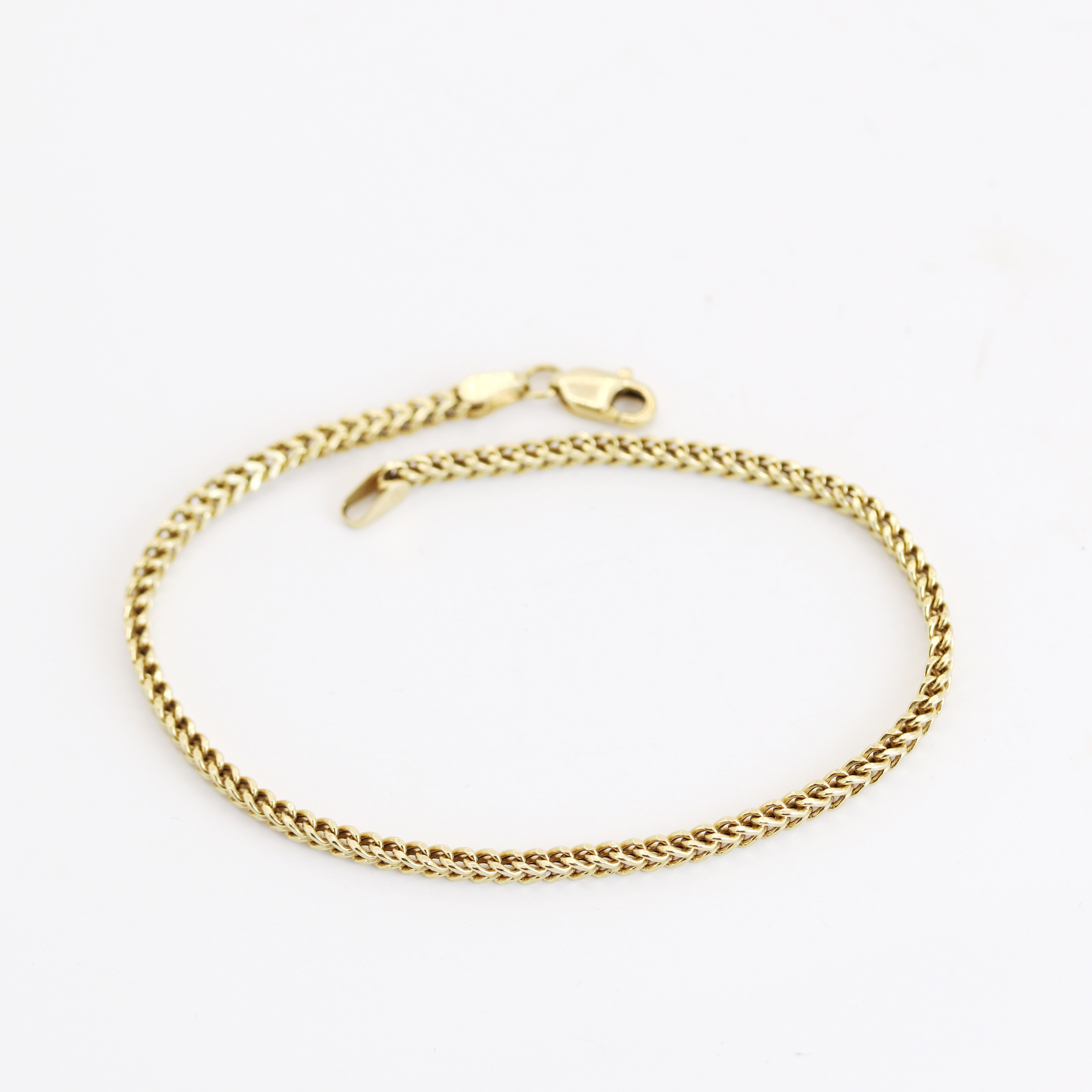 18CT GOLD FOX CHAIN BRACELET. | Barnebys
