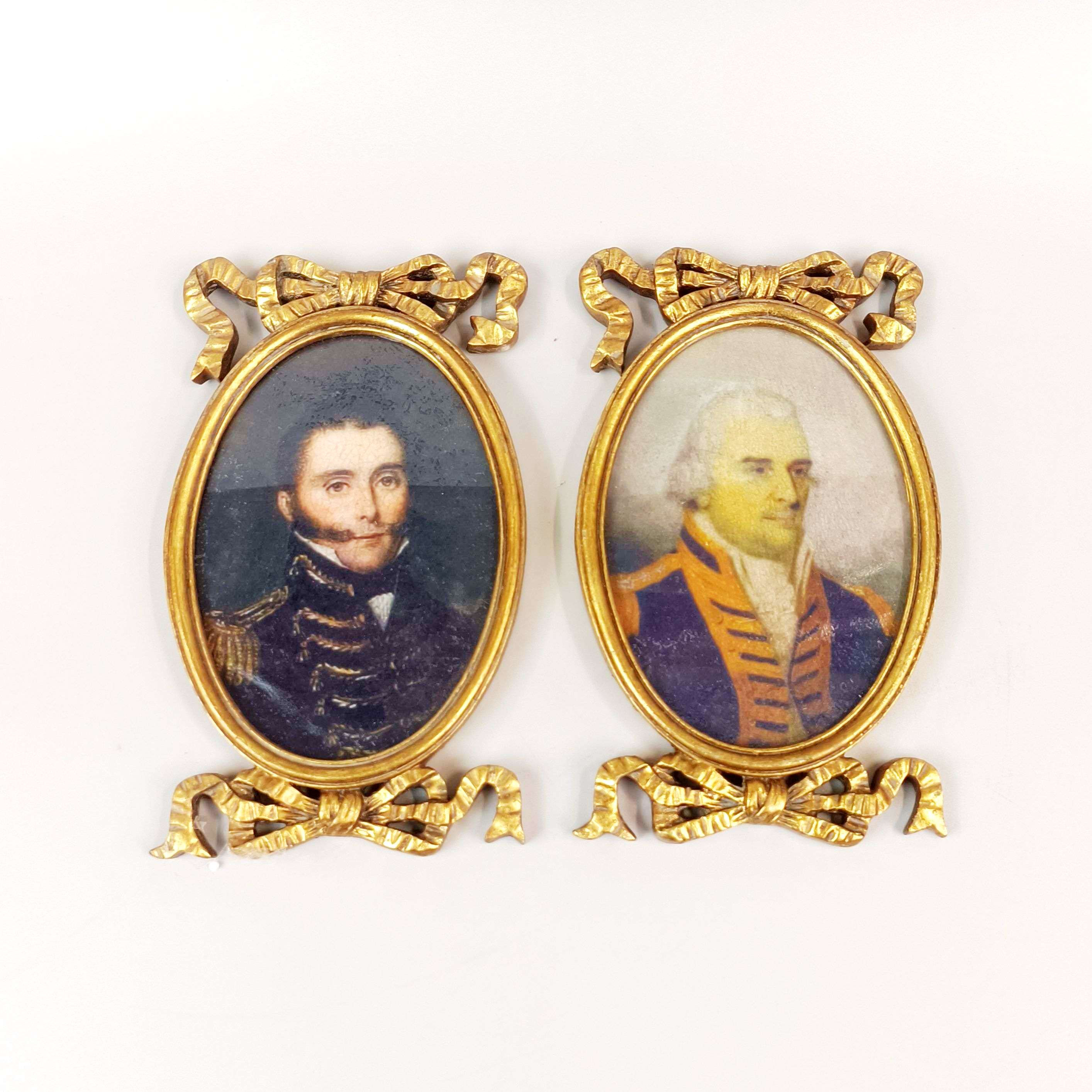 PAIR OF GEORGIAN STYLE PORTRAIT MINIATURES. | Barnebys