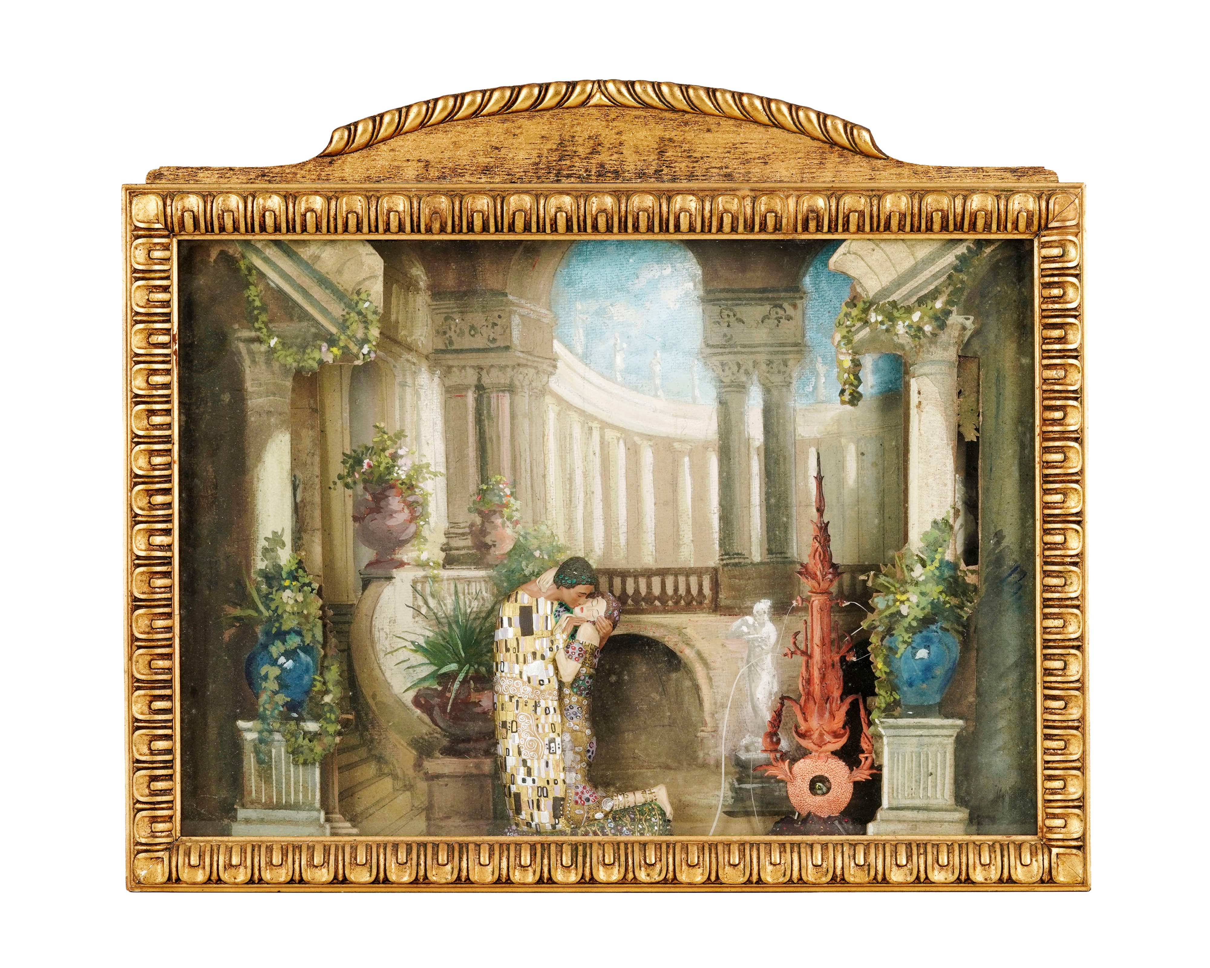 Tableau diorama sous verre d'après le célèbre tableau de Gustave Klimt ...