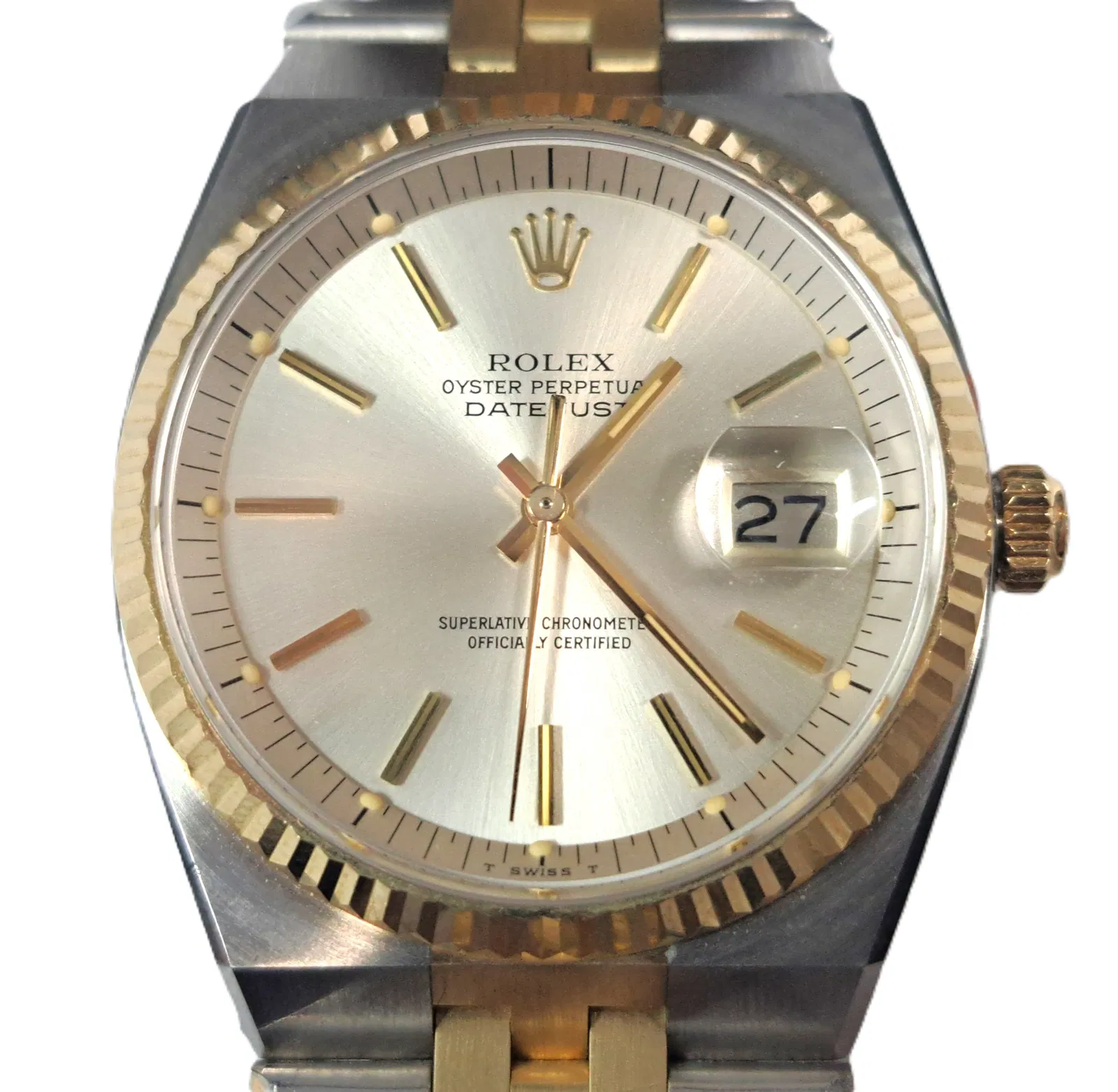 Finest Rolex Oyster Perpetual Datejust 1630 Automatic Steel 18k Gold ...