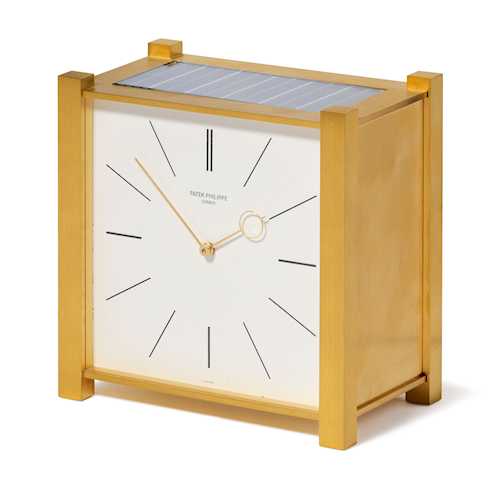 PATEK PHILIPPE SOLAR POWERED TABLE CLOCK | Barnebys