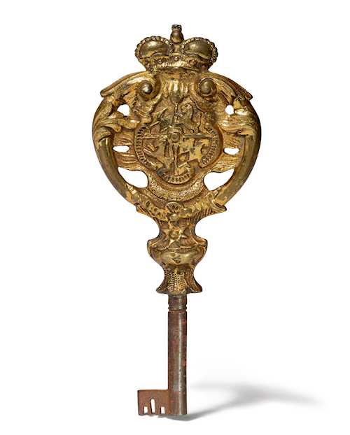 CHAMBERLAIN'S KEY WITH THE COAT OF ARMS OF MAXIMILIAN JOSEPH III | Barnebys