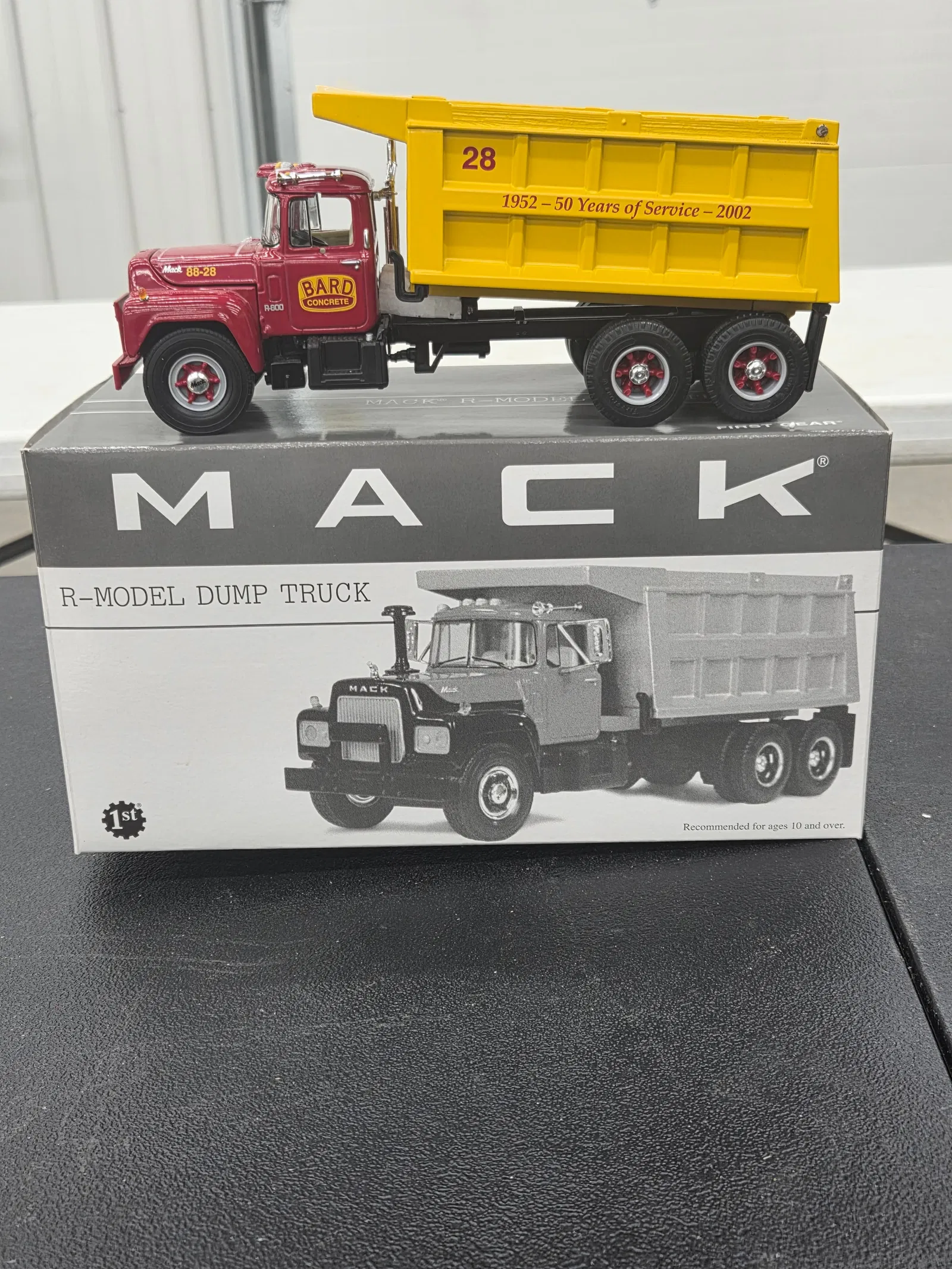 Diecast Toy, First Gear. Mack R-Model Dump Truck (Bard Concrete (NIB ...