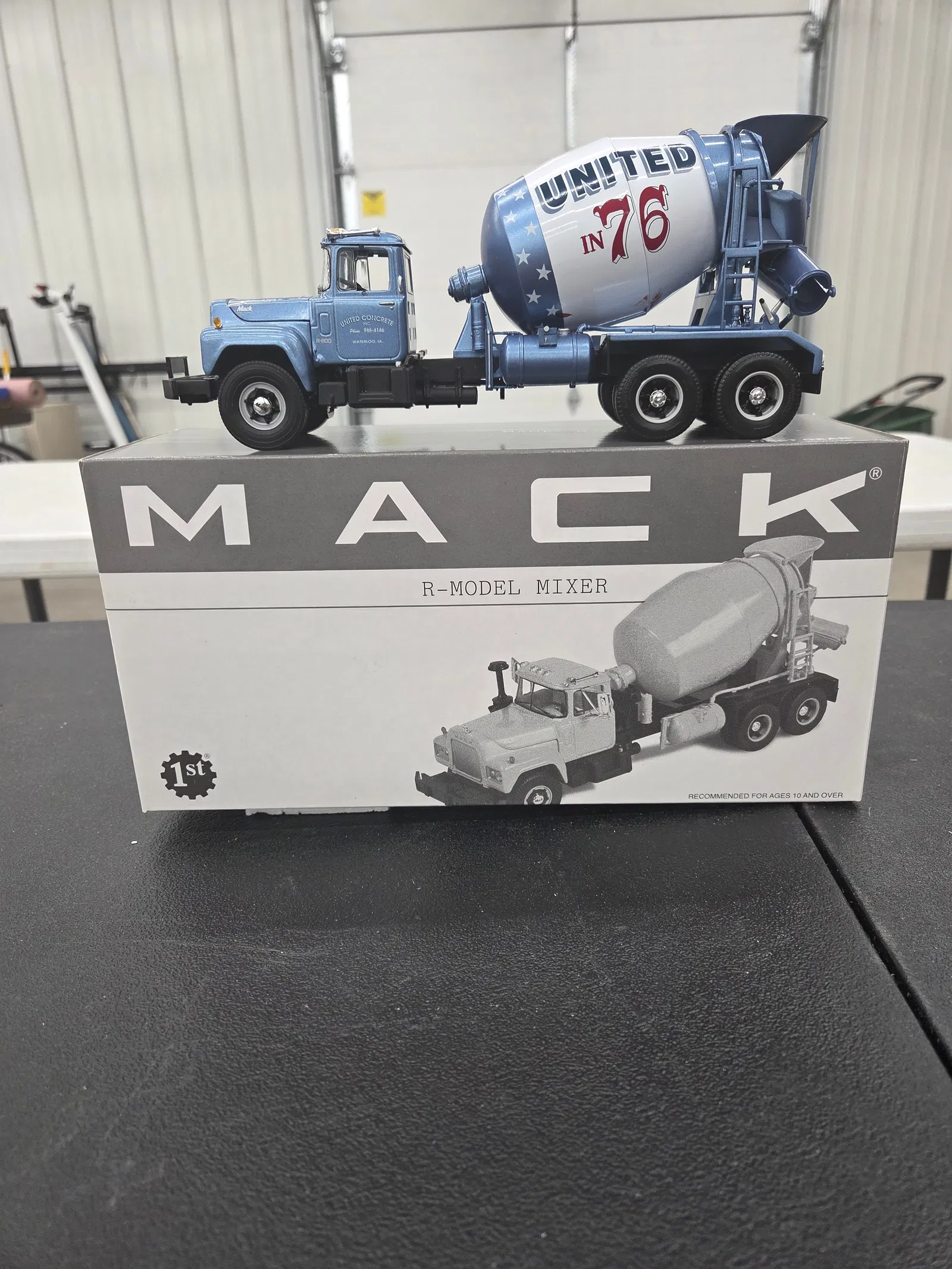 Diecast Toy, First Gear. Mack R-Model Mixer (United Concrete) " in 76 ...